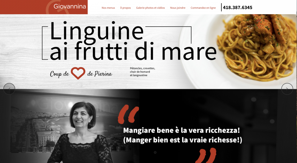 Site web du Giovannina fait peau neuve! - Giovannina Pizza